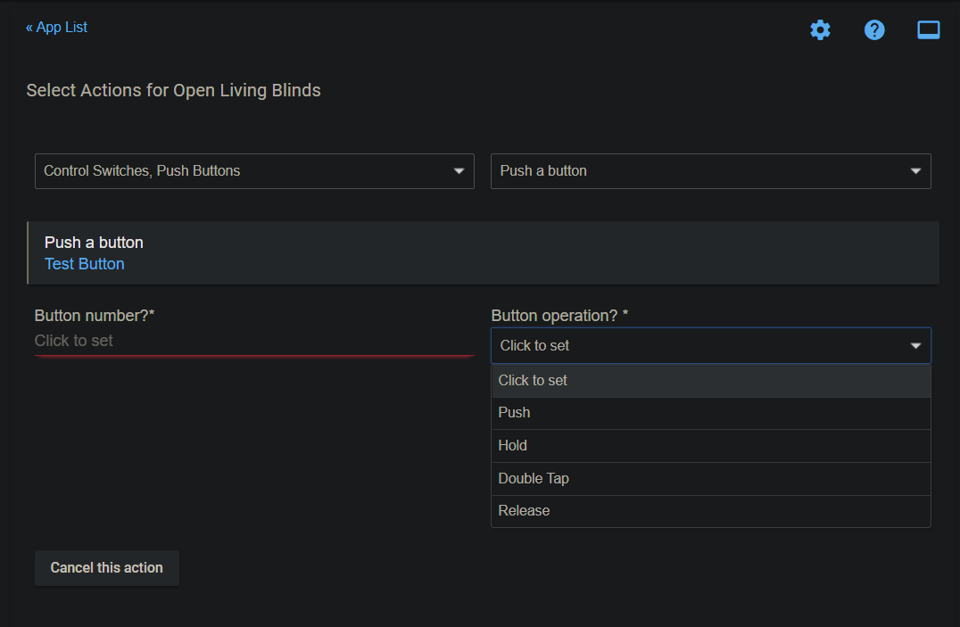 How to access custom action for a Momentary Button? - 📐 Rule Machine® - Hubitat