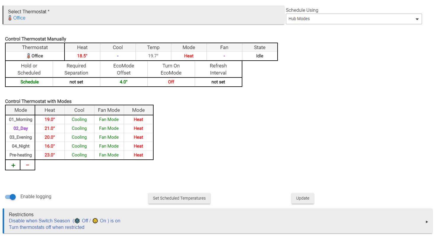 Problem with the new thermostat scheduler v2 - 🛎️ Get Help - Hubitat