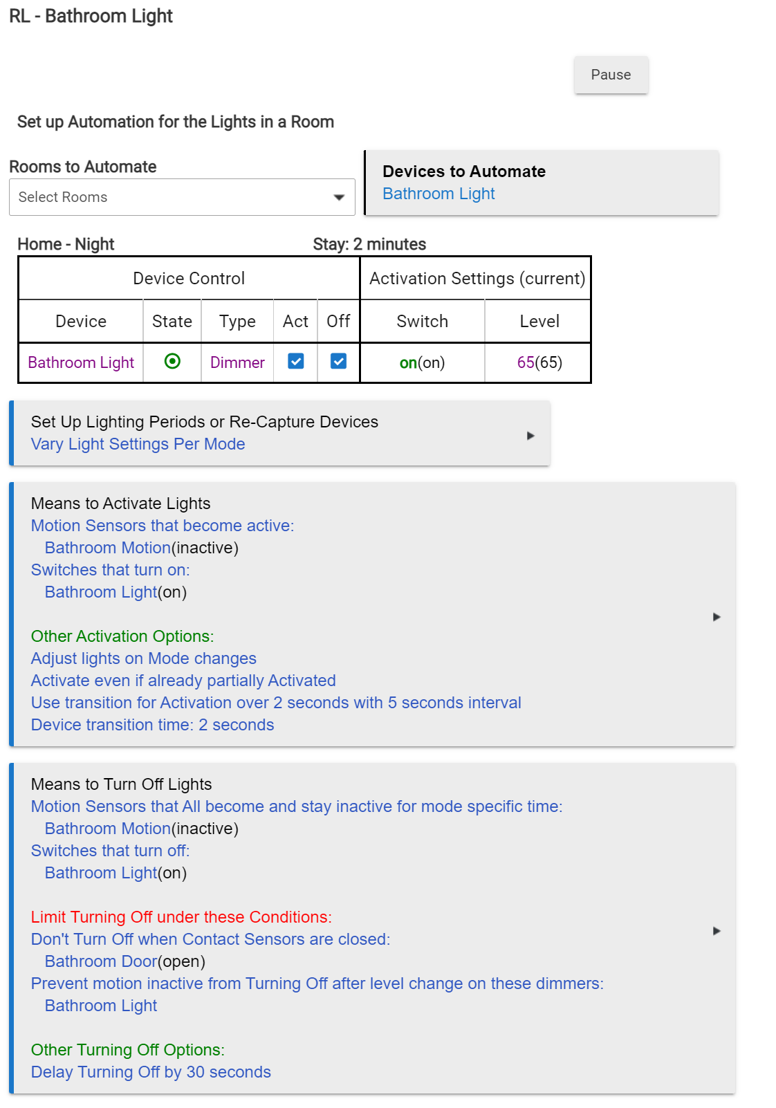 Room Lighting not working with contact sensor - Room Lighting - Hubitat