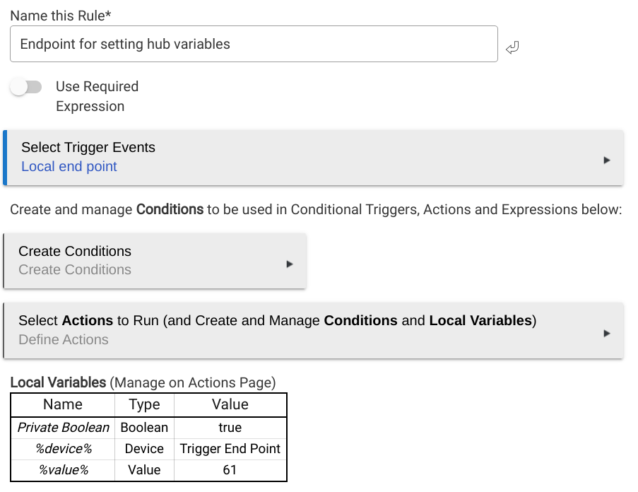 How To Trigger A Rule Or Set A Variable Via From Another Platform