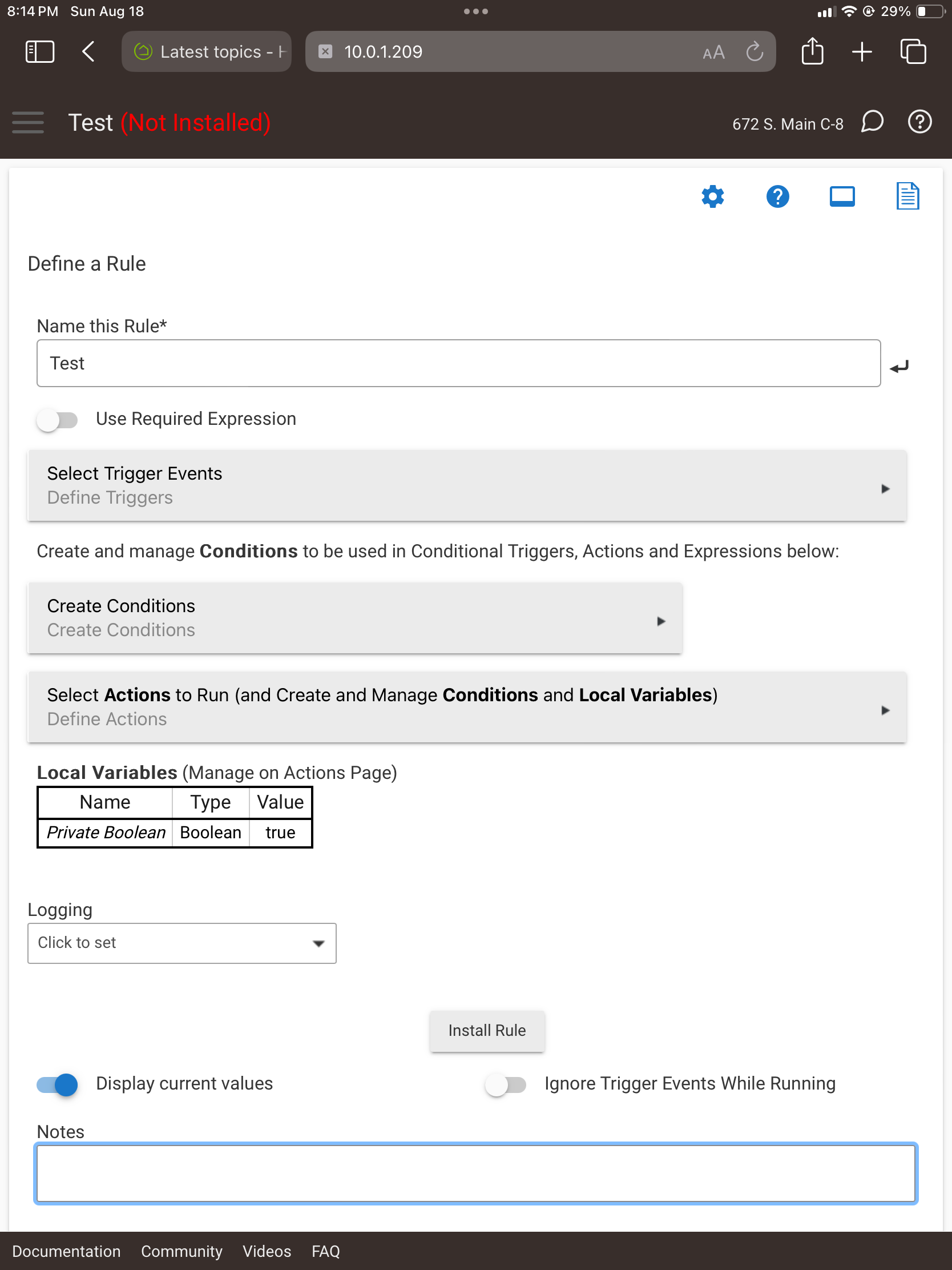 Rule machine logic help - How to compare Variables Values - Apps - Hubitat