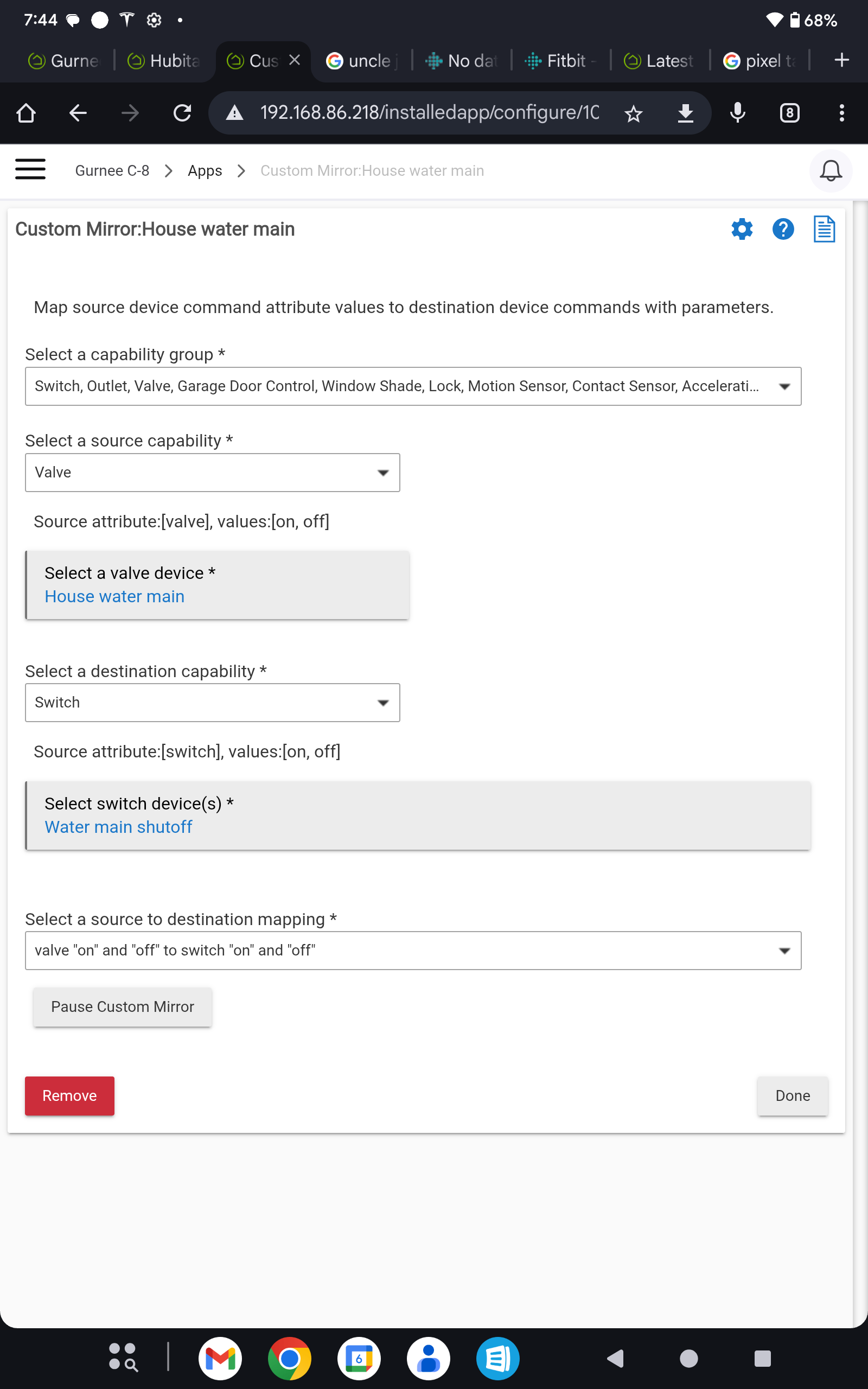 Custom mirror app not working for valve - 🧰 Built-In Apps and Drivers - Hubitat