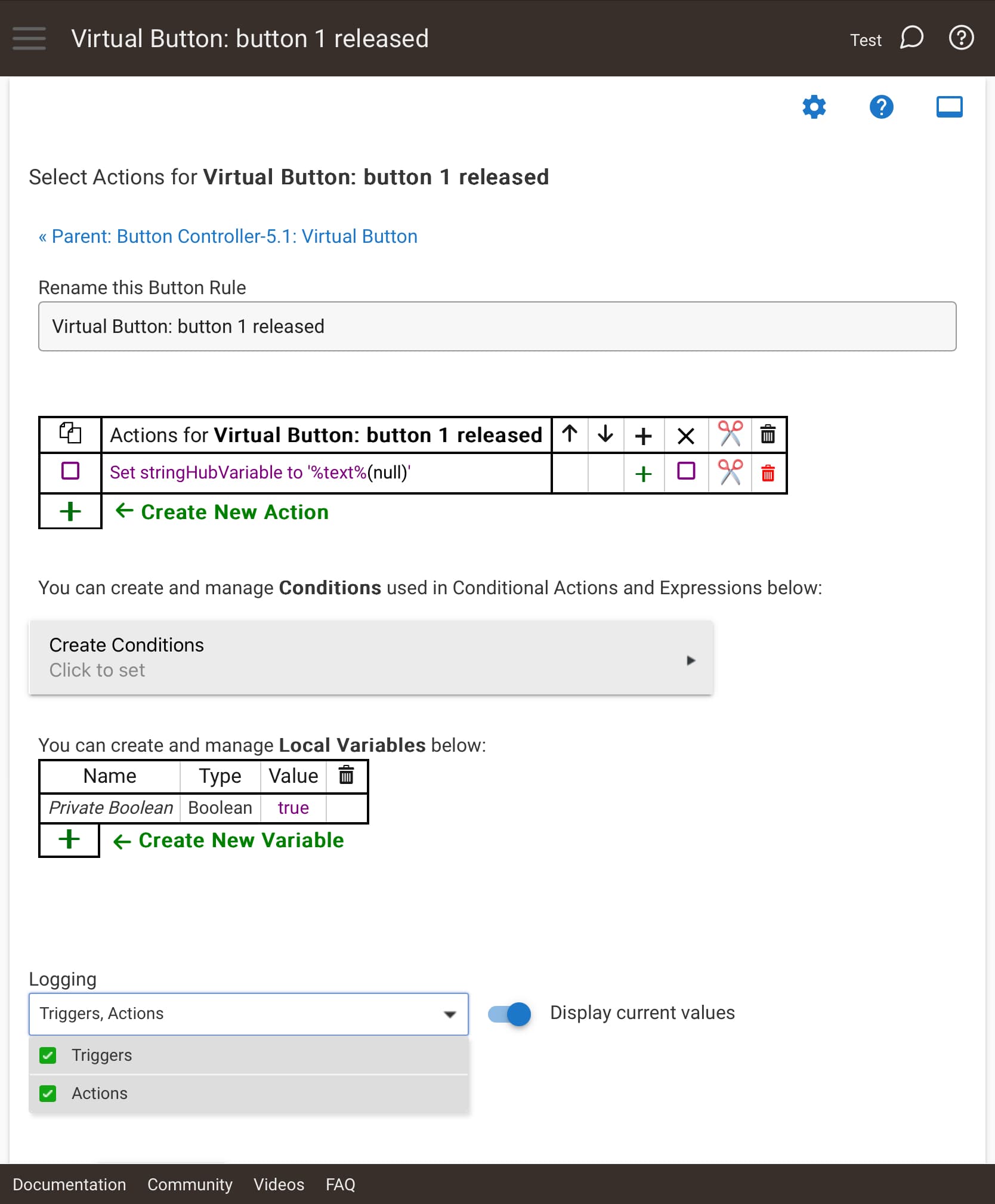 Virtual Button + Button Controller + Dashboard: Release not working - 🛎️ Get Help - Hubitat