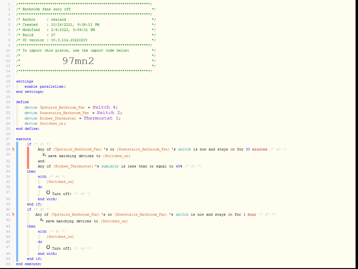 Help with webcore piston issues - webCore - Hubitat