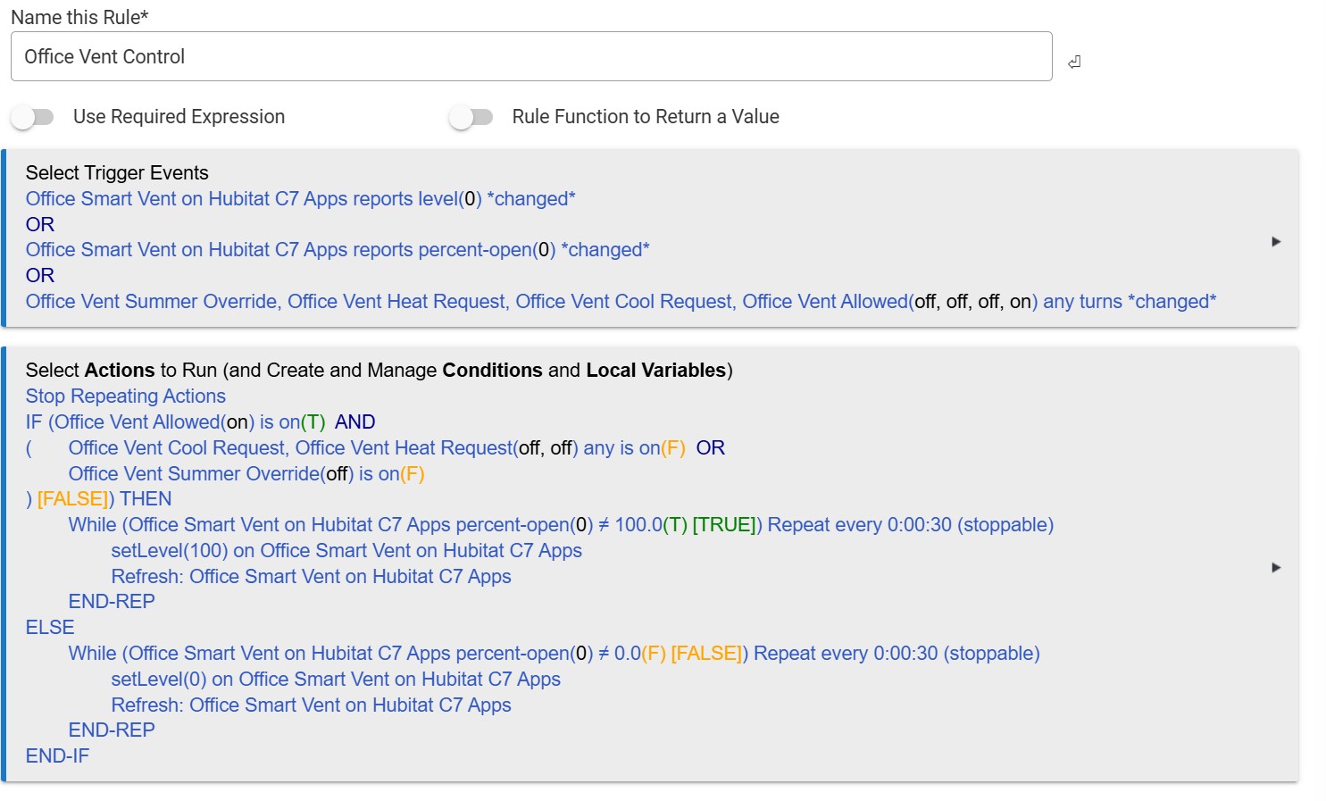 Rule Machine Conditional logic error - 📐 Rule Machine® - Hubitat