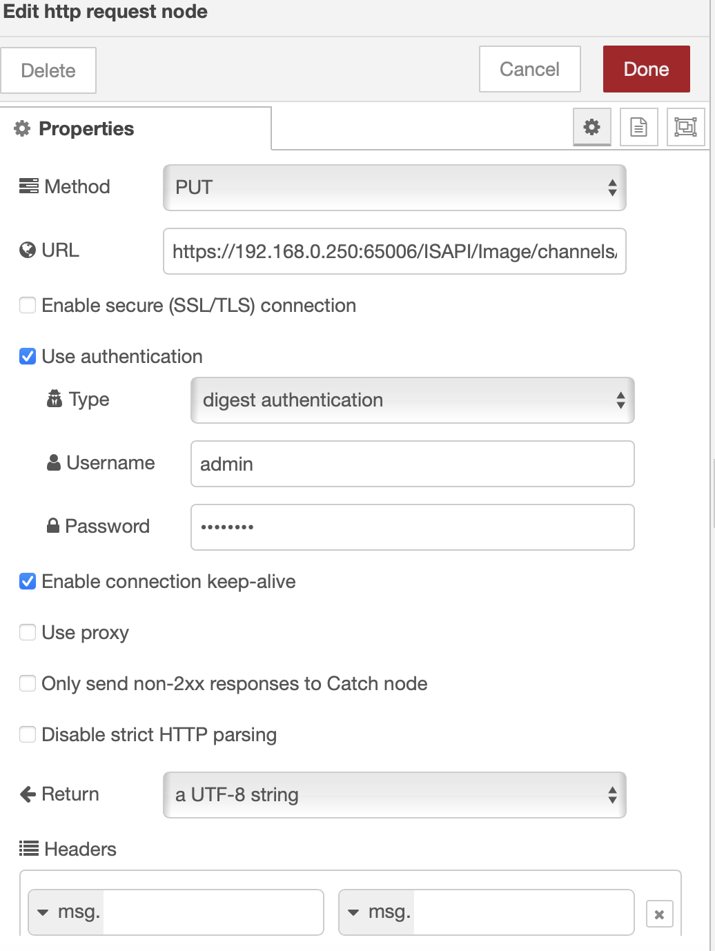 NR http request - Node-RED - Hubitat