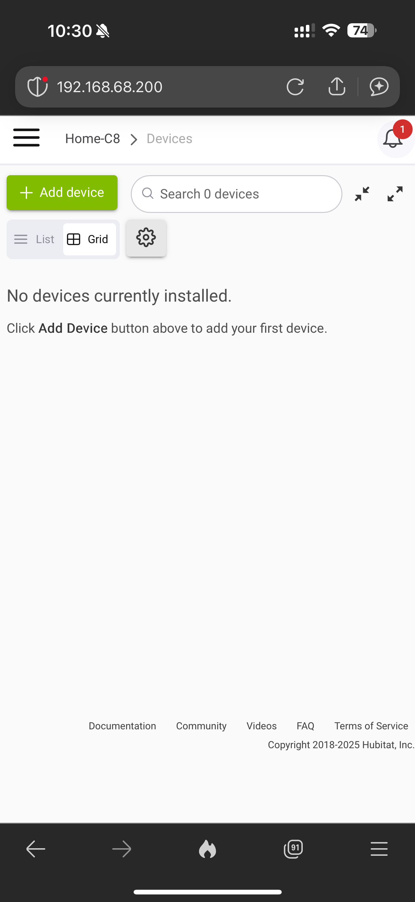 All devices gone - Devices - Hubitat