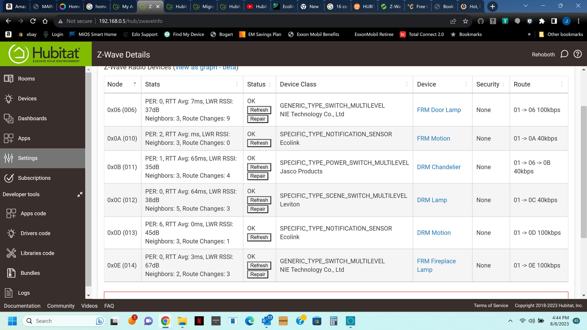 Migrating to C8 from Vera, PIRZWAVE2.5-ECO motion sensors not staying connected - Devices - Hubitat