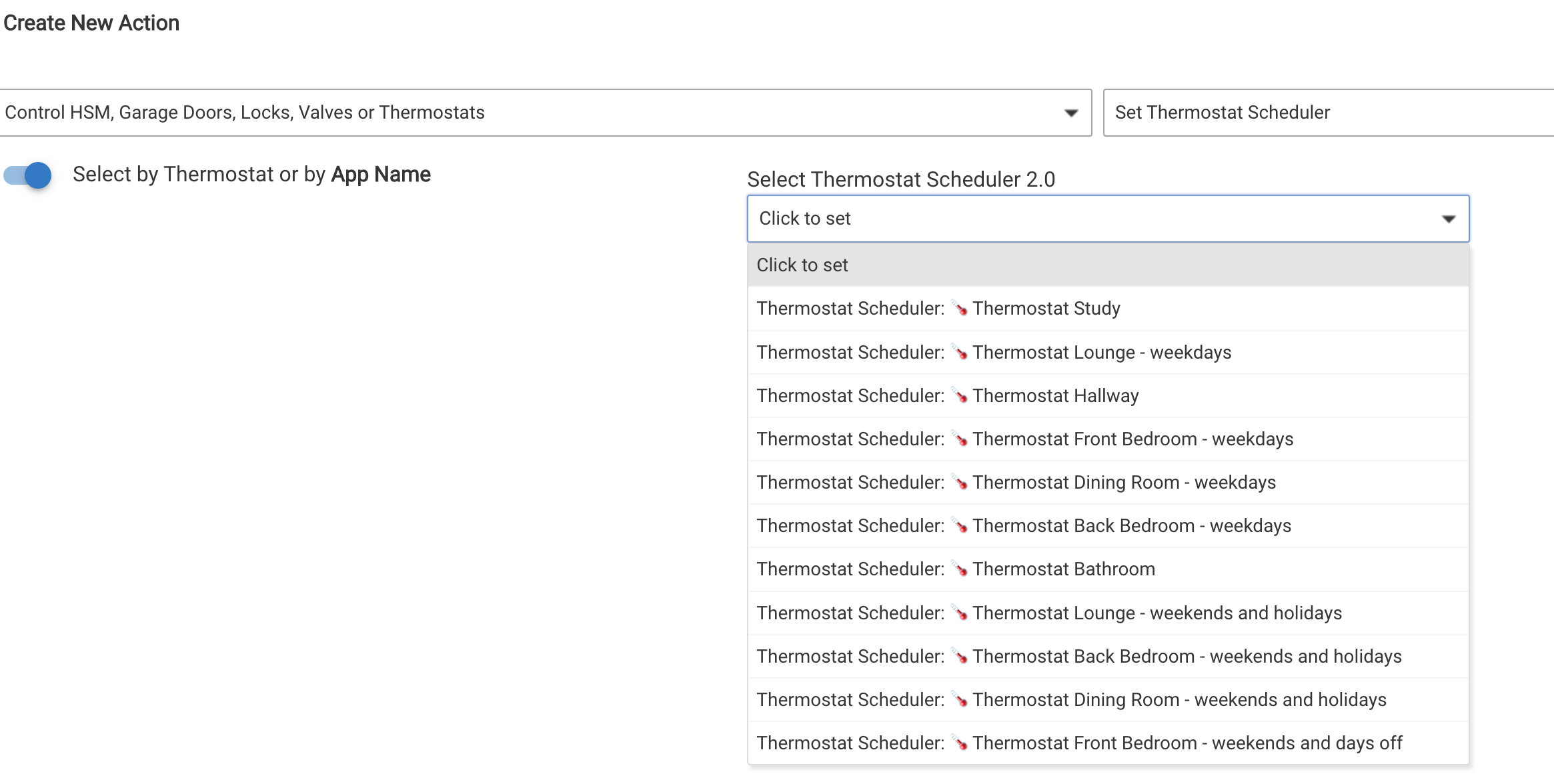 Feature request: allow selection of multiple Thermostat Scheduler apps ... Feature request: allow selection of multiple Thermostat Scheduler apps ...