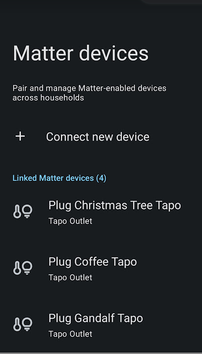 Way to view list of Matter devices on Android - Matter - Hubitat