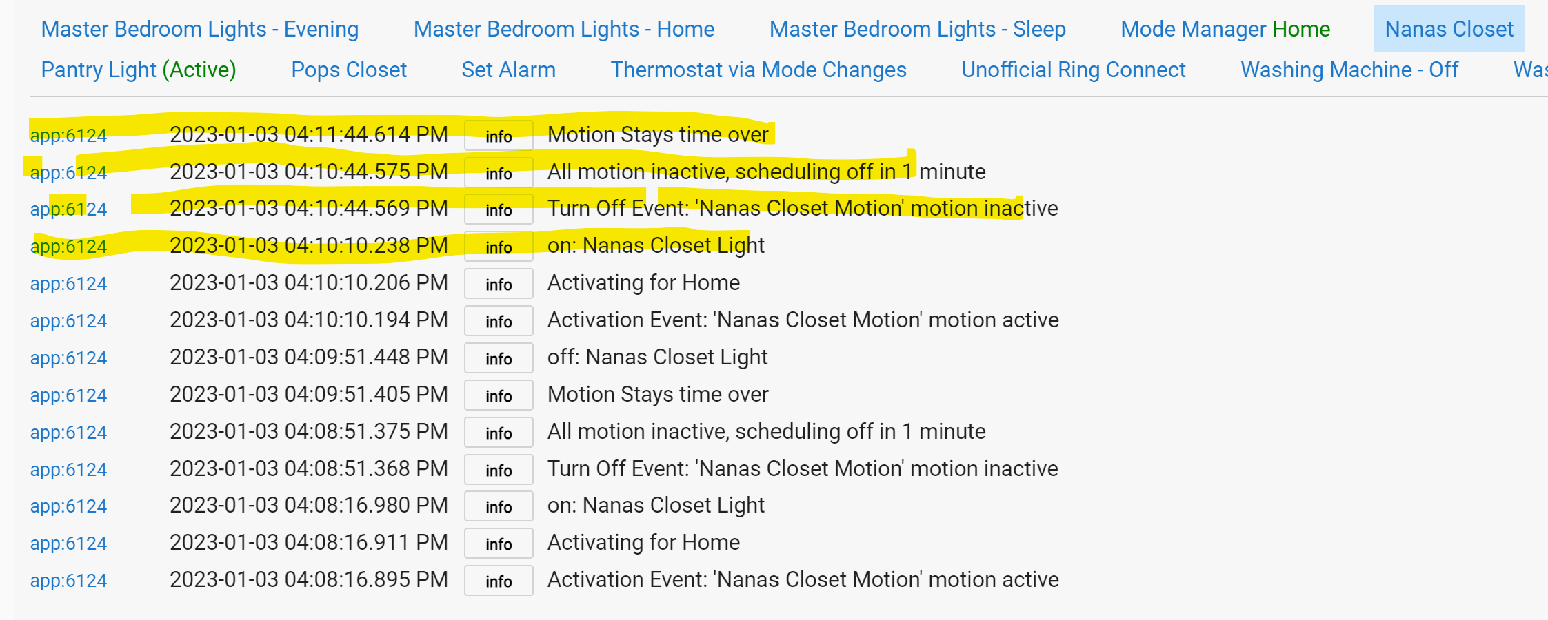 Random lights fail to turn off - Apps - Hubitat