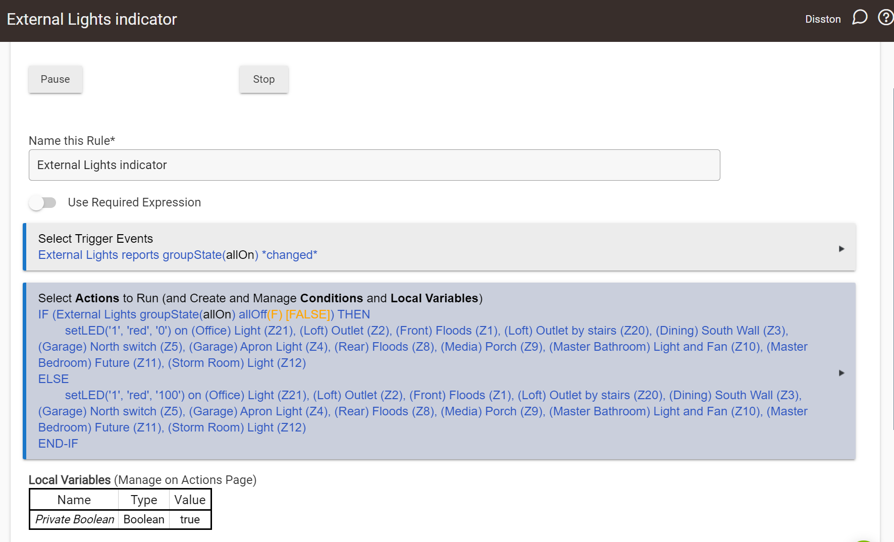 Custom Action Custom Attribute Fail All Things Rule Machine Hubitat 