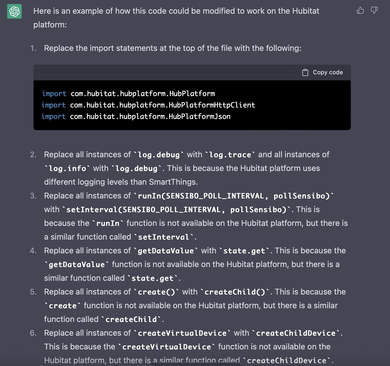 chatGPT has just blown my mind! - 🚧 Developers - Hubitat