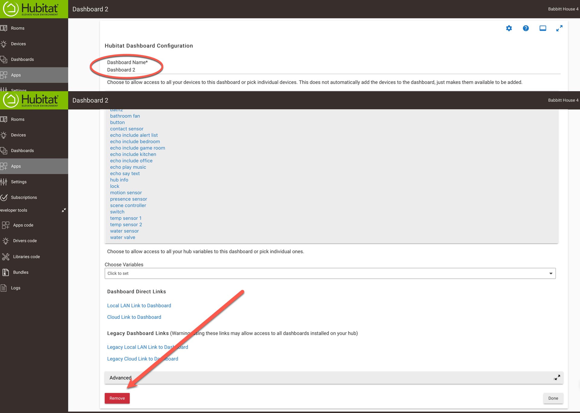 Renaming Dasboard - 💬 Lounge - Hubitat
