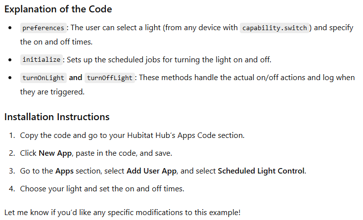 ChatGPT Wrote a Working Basic Hubitat App - 🚧 Developers - Hubitat