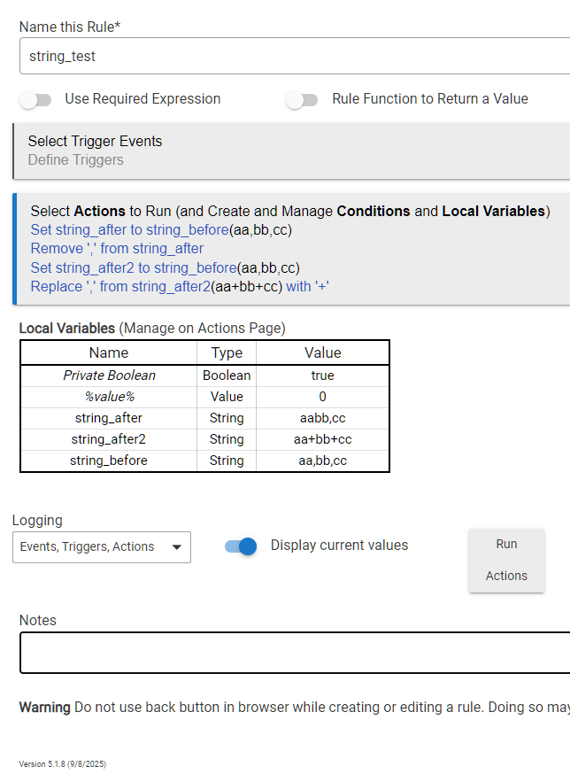 How do I remove all instance of a character from a string? - 📐 Rule Machine® - Hubitat