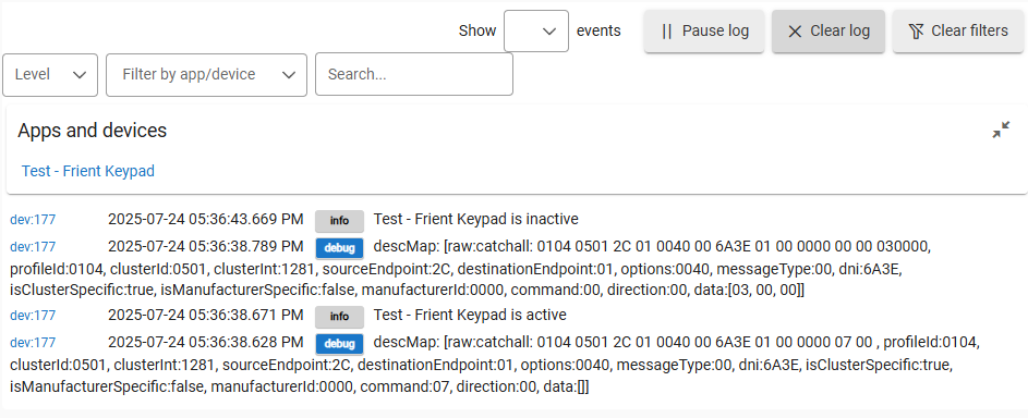 Frient keypad driver - Built-in Drivers - Hubitat