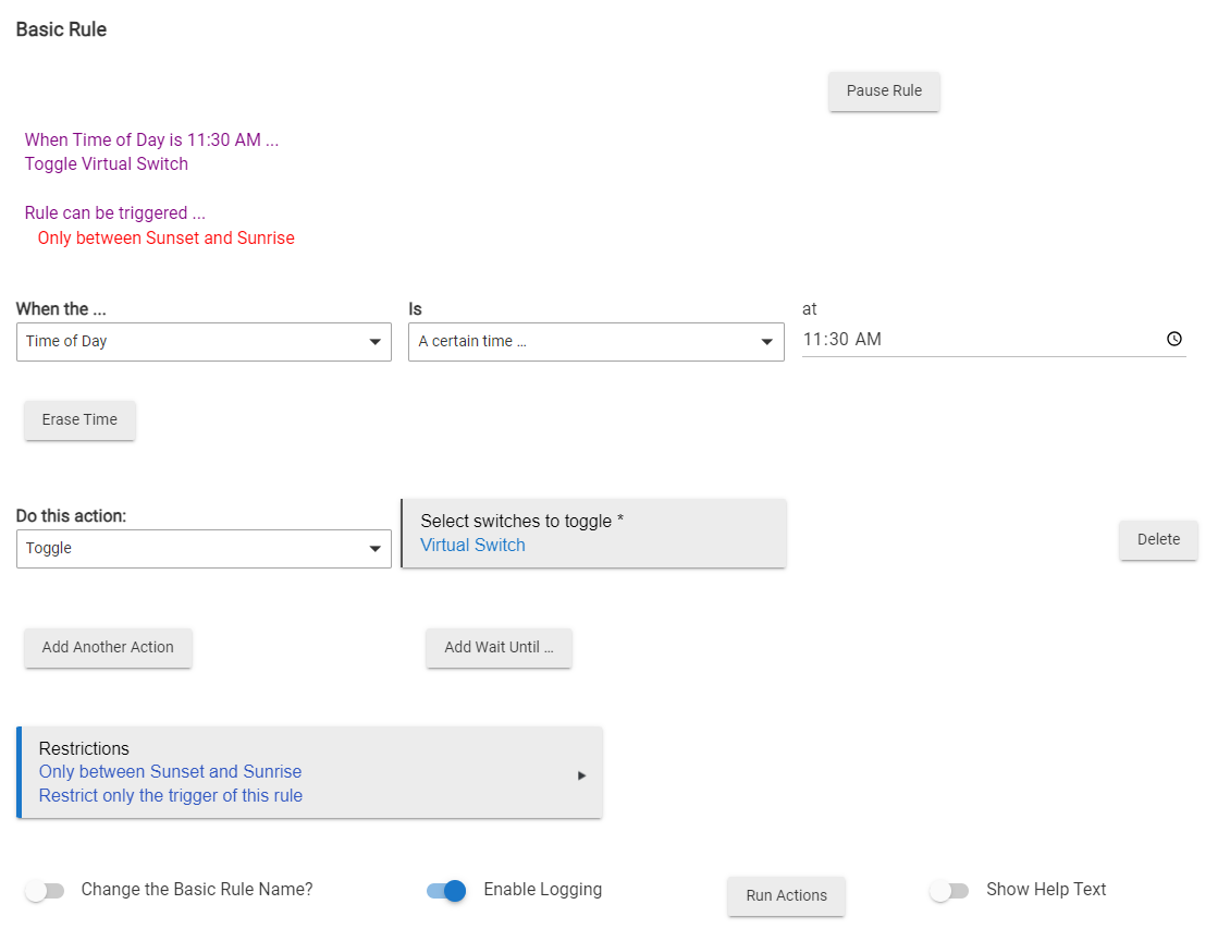 Basic Rule running despite being restricted? - Basic Rules - Hubitat