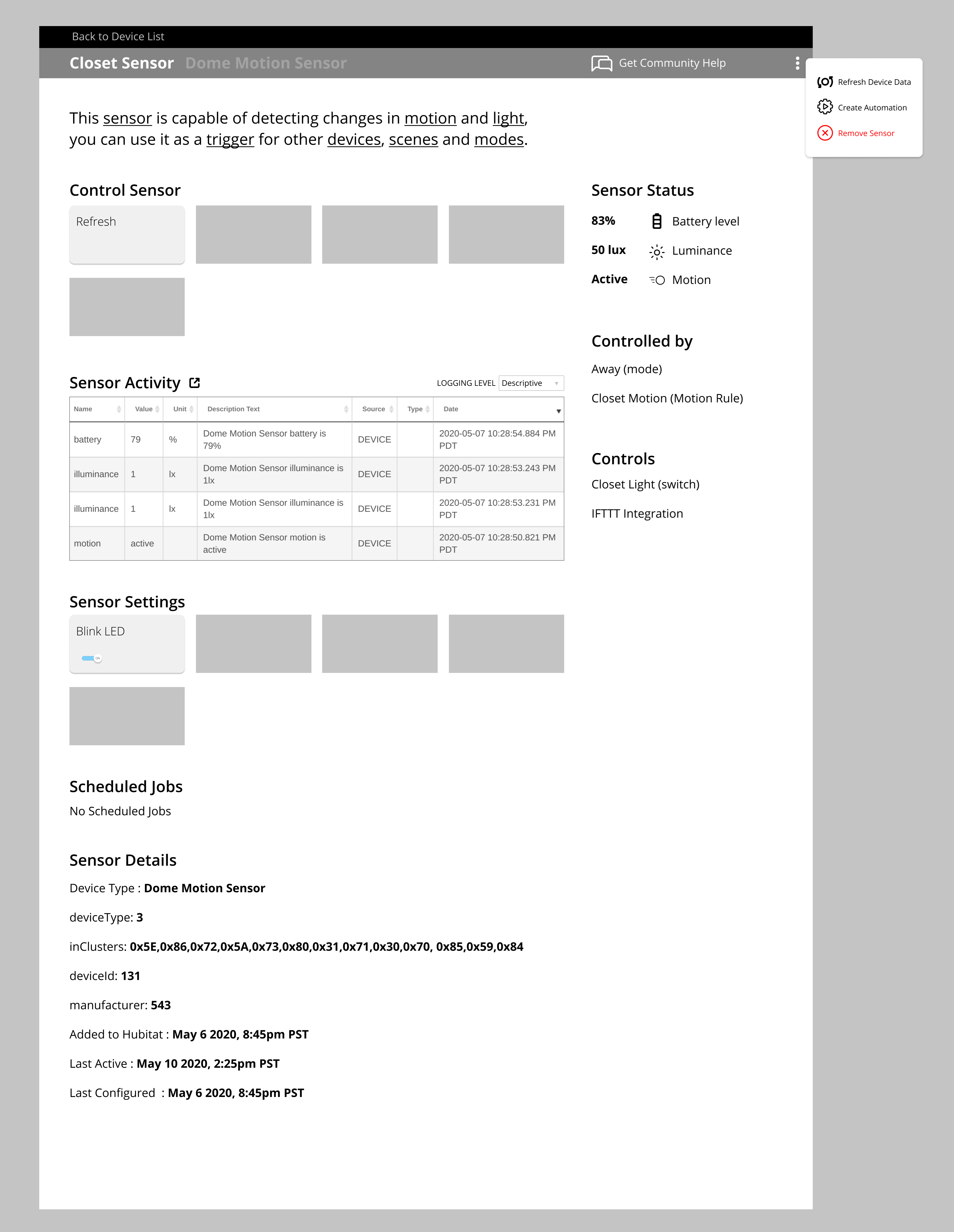 Design Idea : Update to Device Screen - Feature Requests - Hubitat