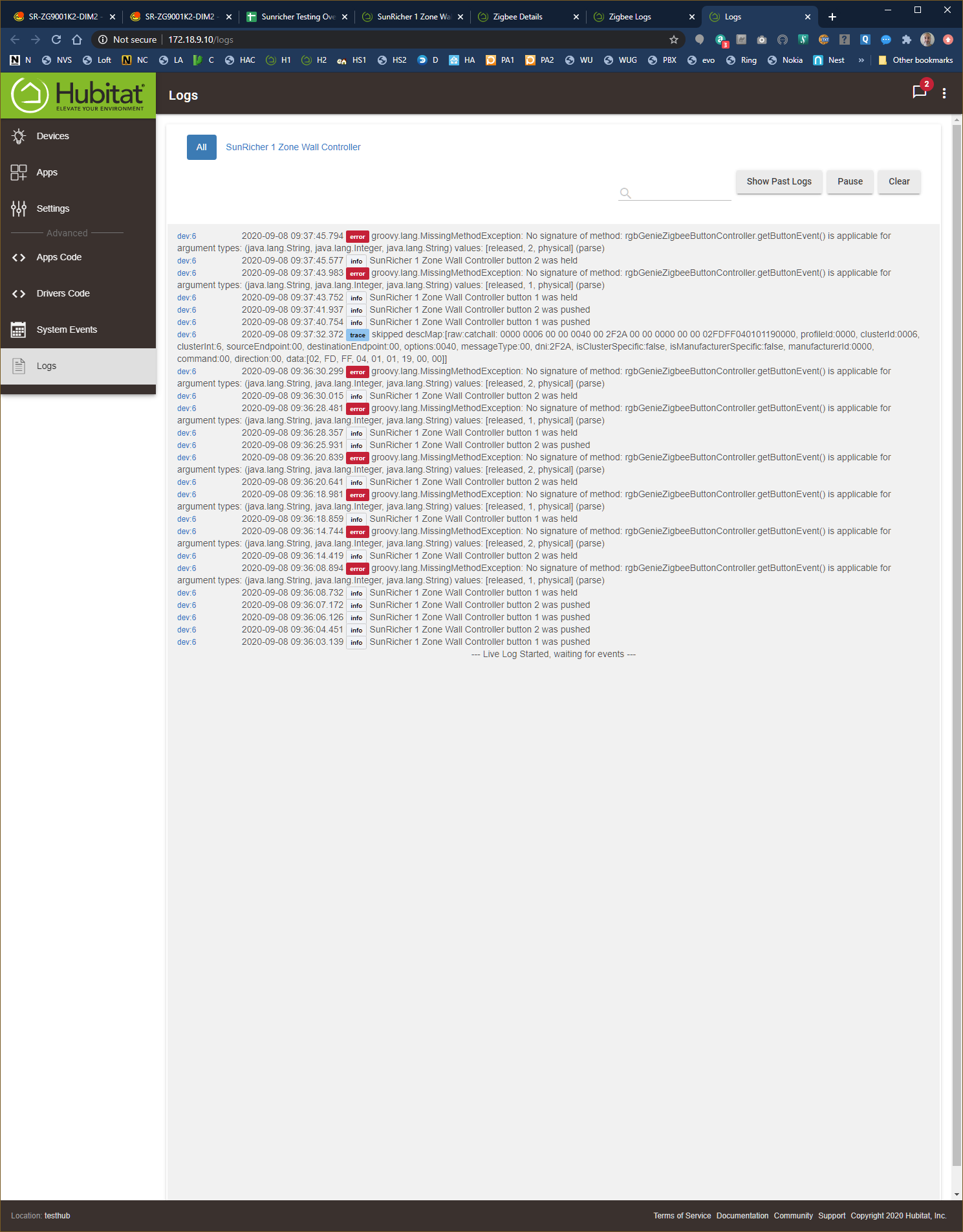 [BUG] RGBgenie Button Controller (ZigBee) - 🛎️ Get Help - Hubitat