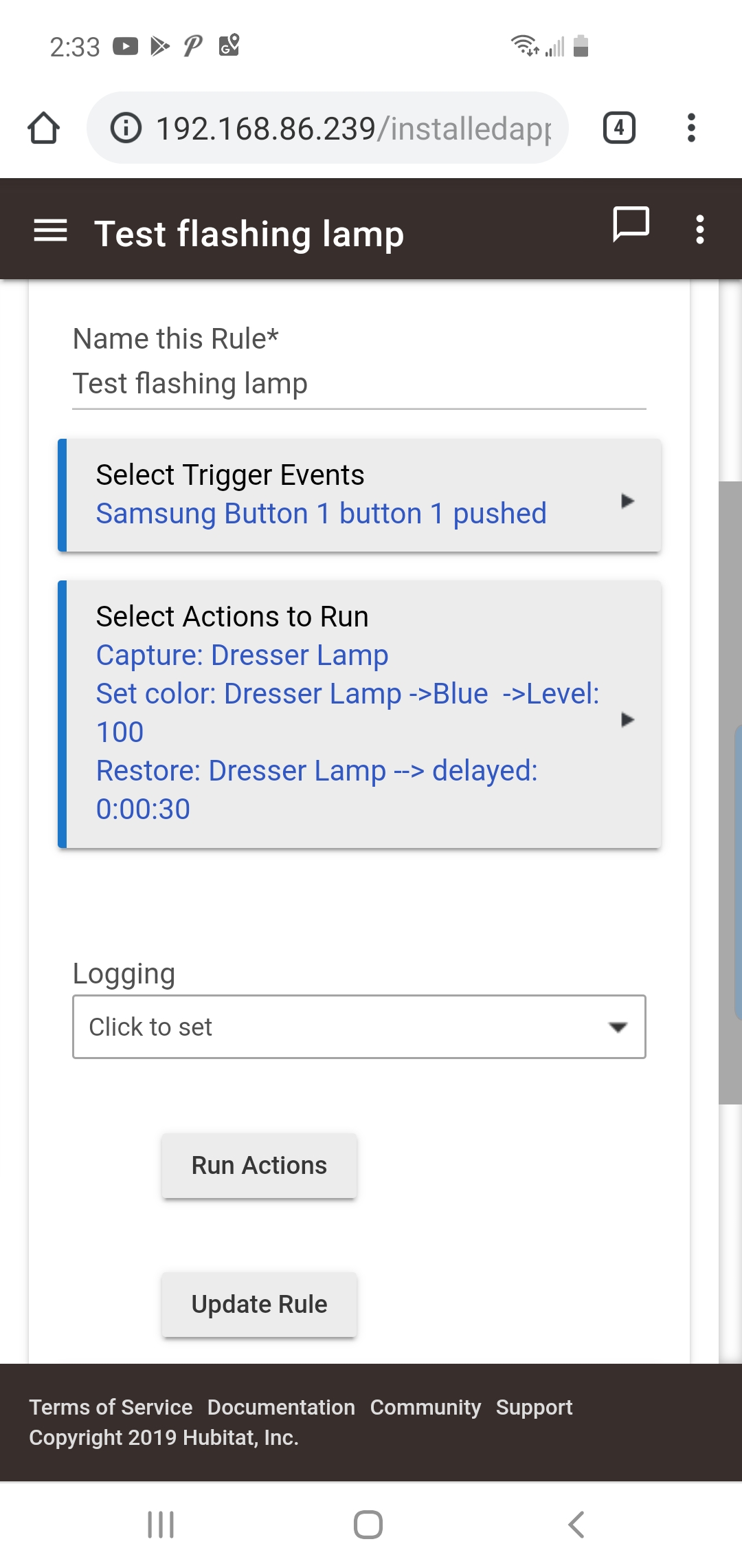 Capture and restore not working as predicted when captured state is off - 📐 Rule Machine® - Hubitat