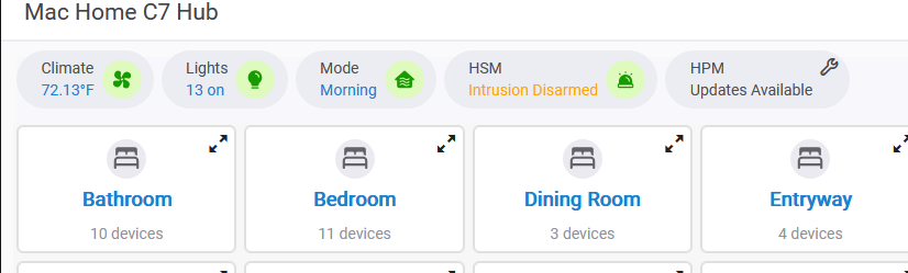 Add HPM to Home page status section - Feature Requests - Hubitat