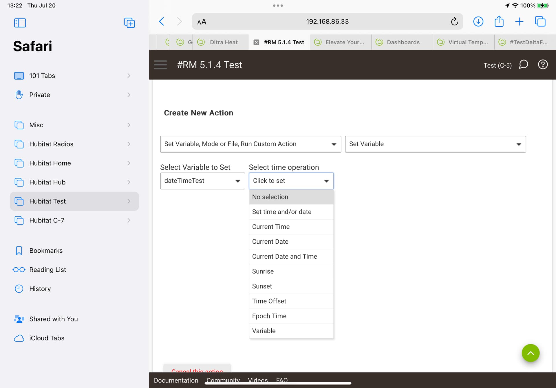 Saving Date/Time from a device to a Variable in RM - 📐 Rule Machine® - Hubitat