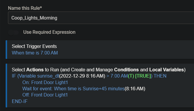 Challenged by time - 📐 Rule Machine® - Hubitat