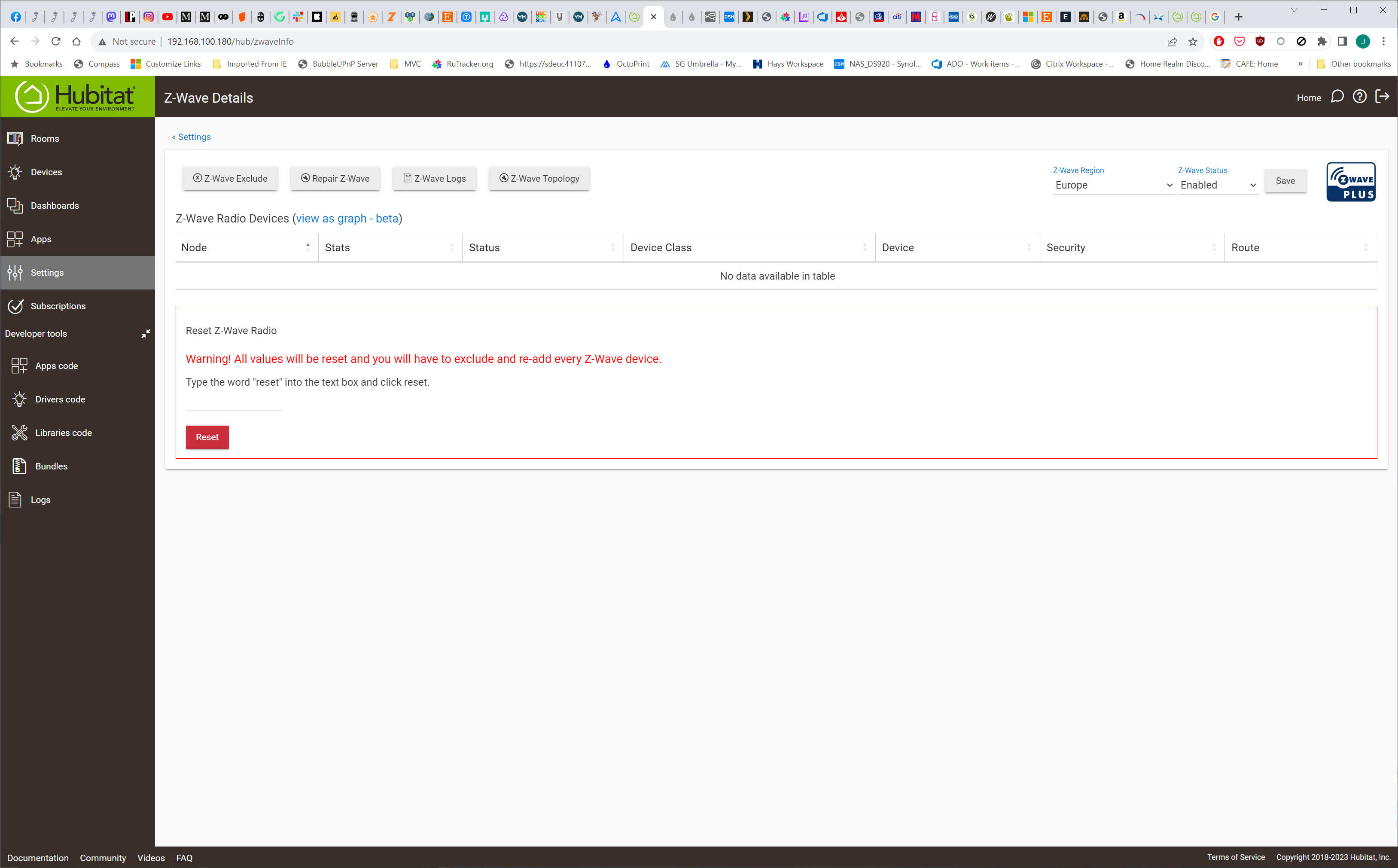 Migrating from C5 with USB z-wave stick to C8 fails - Using C-8 - Hubitat
