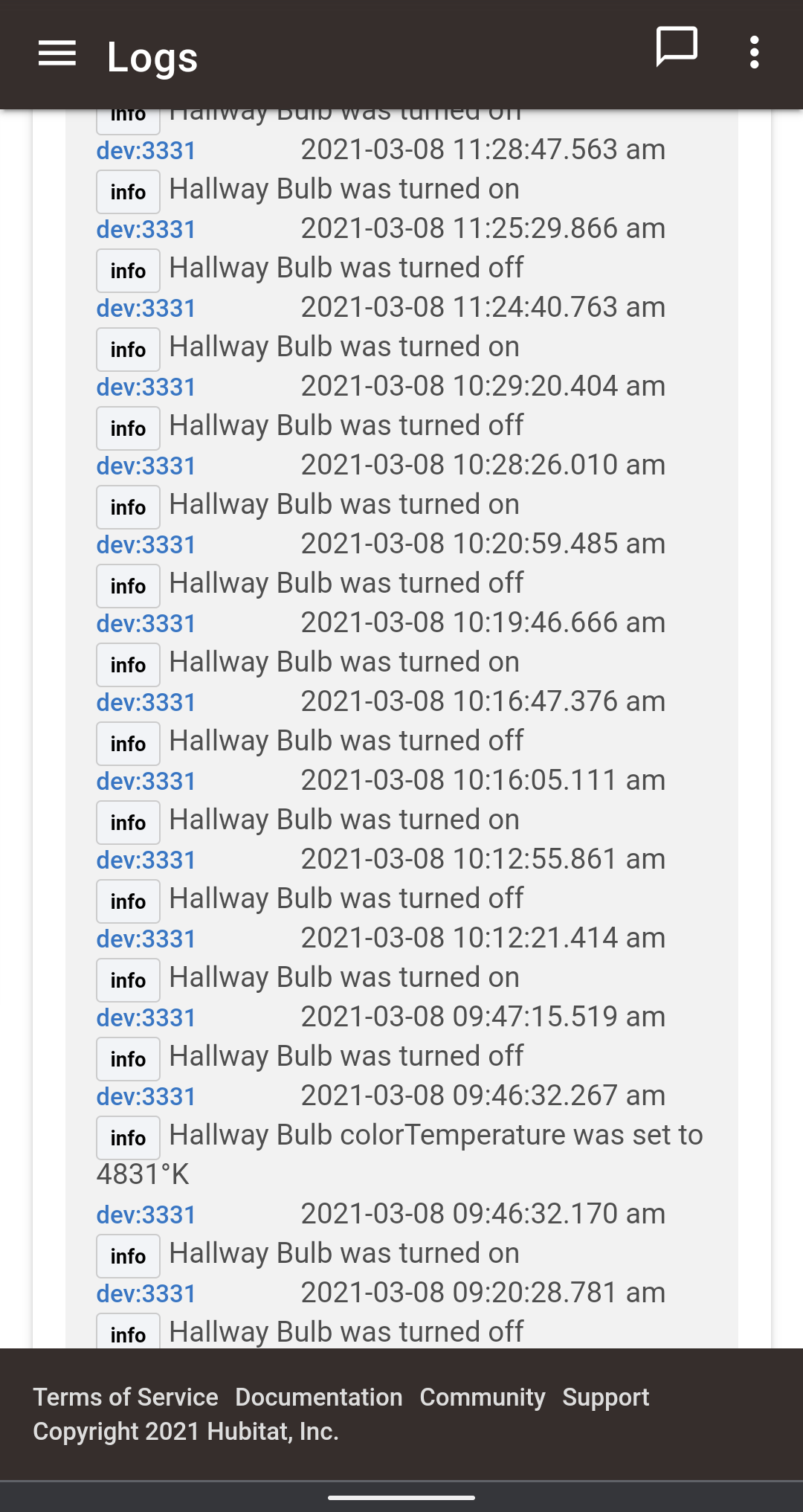 Rule: "Set color temperature and level per mode" not setting level - 🛎️ Get Help - Hubitat