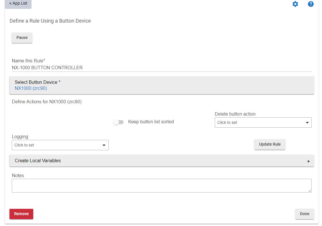Nexia One Touch NX1000 controller not working with R4 Integrated Button ...