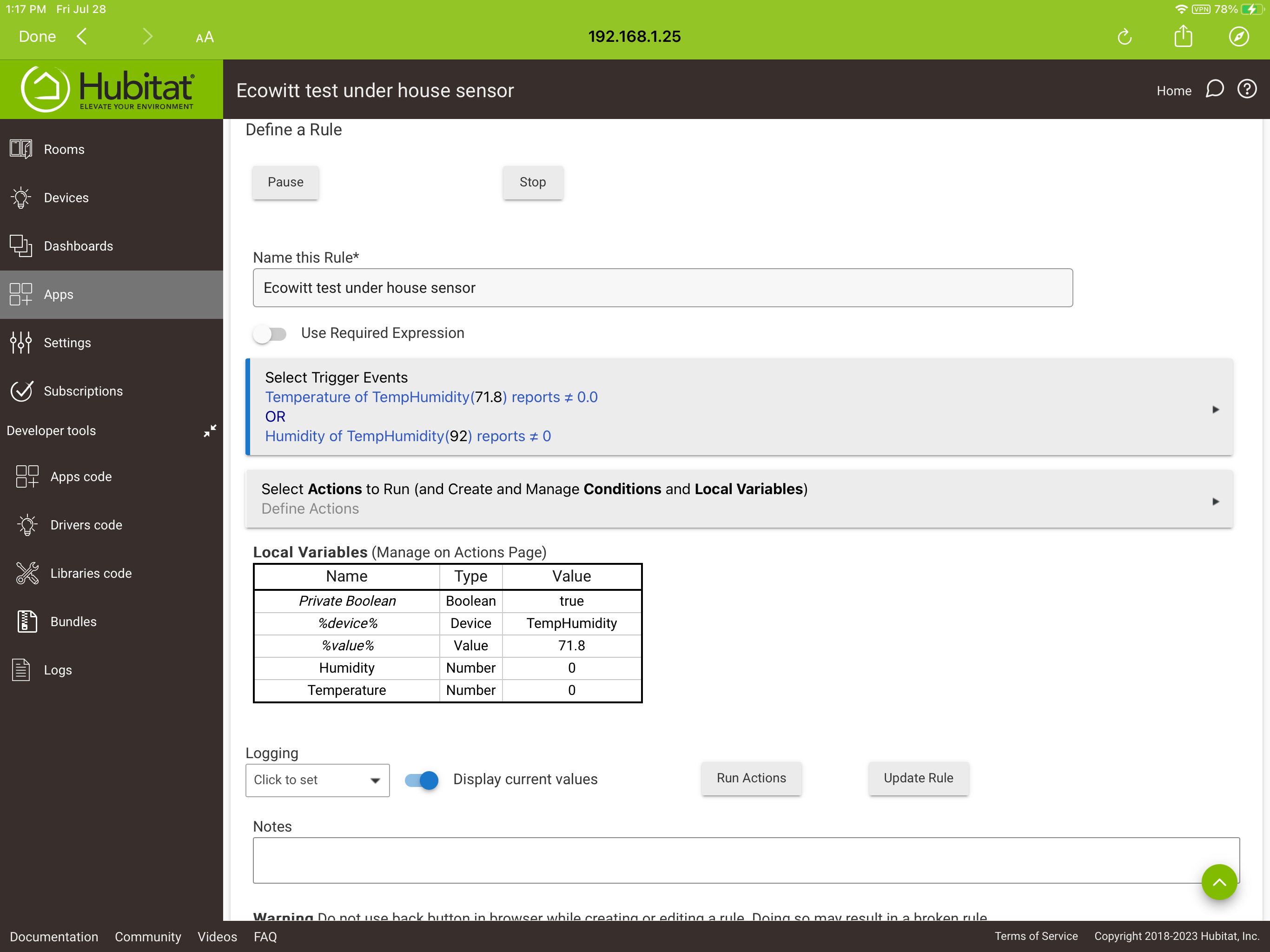 Ecowitt device - Devices - Hubitat