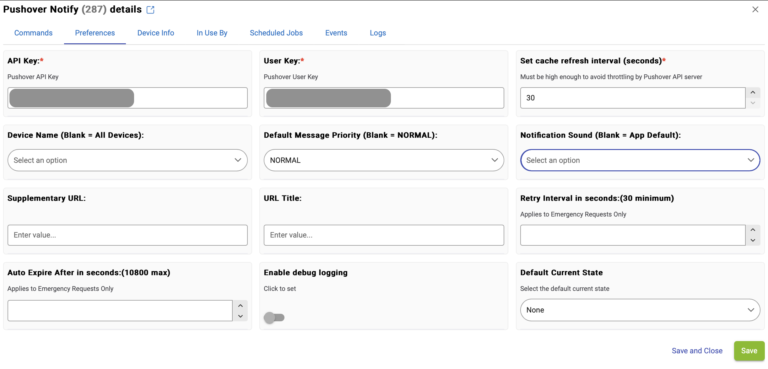 Pushover notification categories not working - Devices - Hubitat