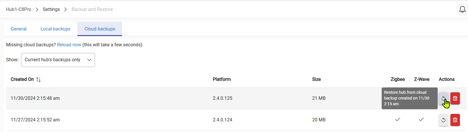 How to restore ZWave Devices from Backup? - 🛎️ Get Help - Hubitat