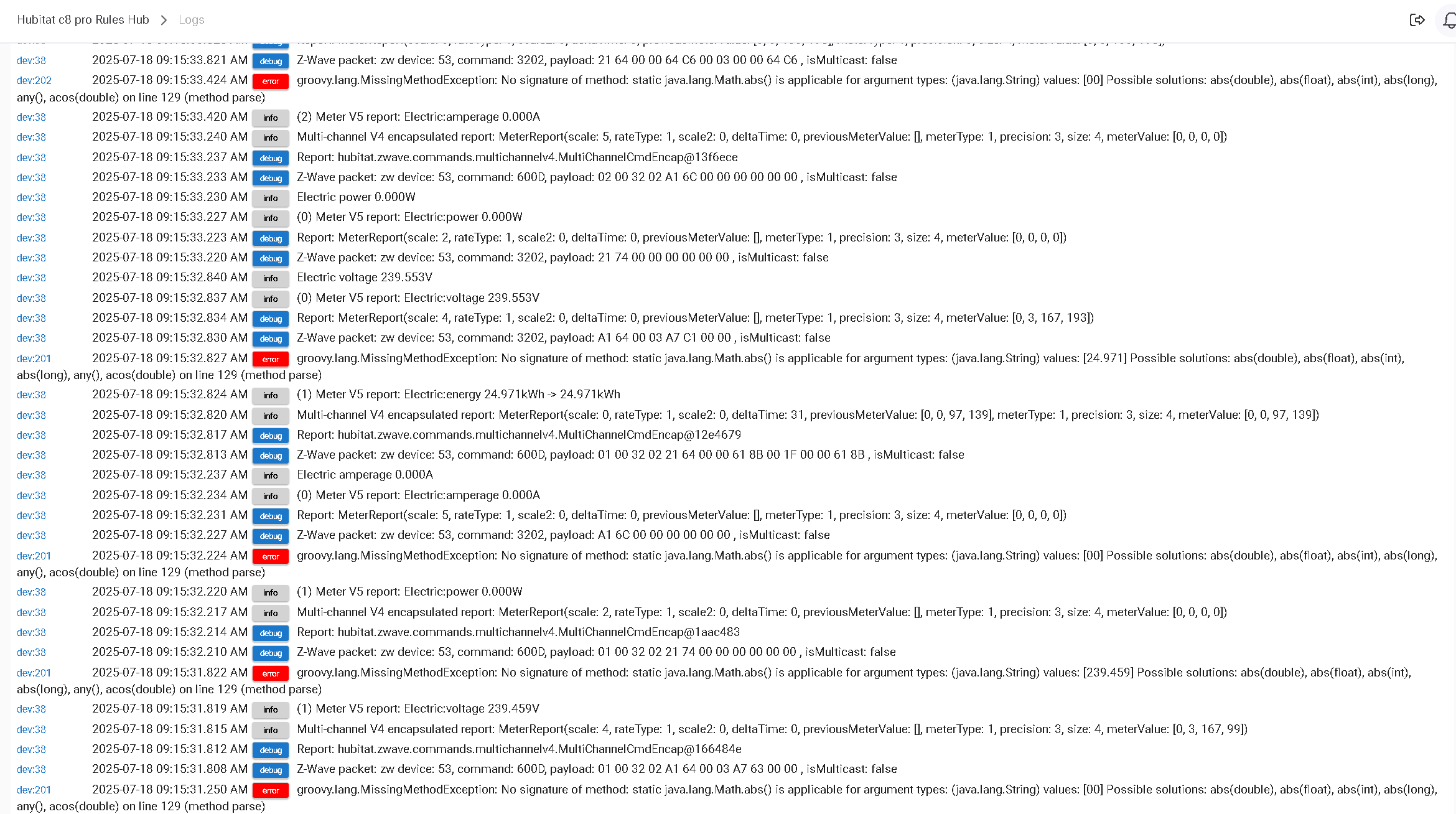Error help - Custom Drivers - Hubitat