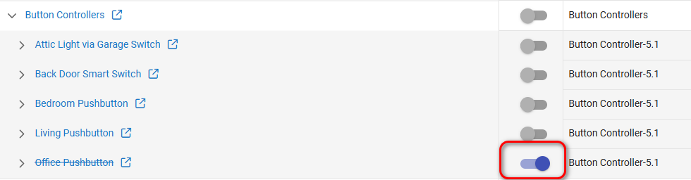Button Controller App Disable Not Working - Apps - Hubitat