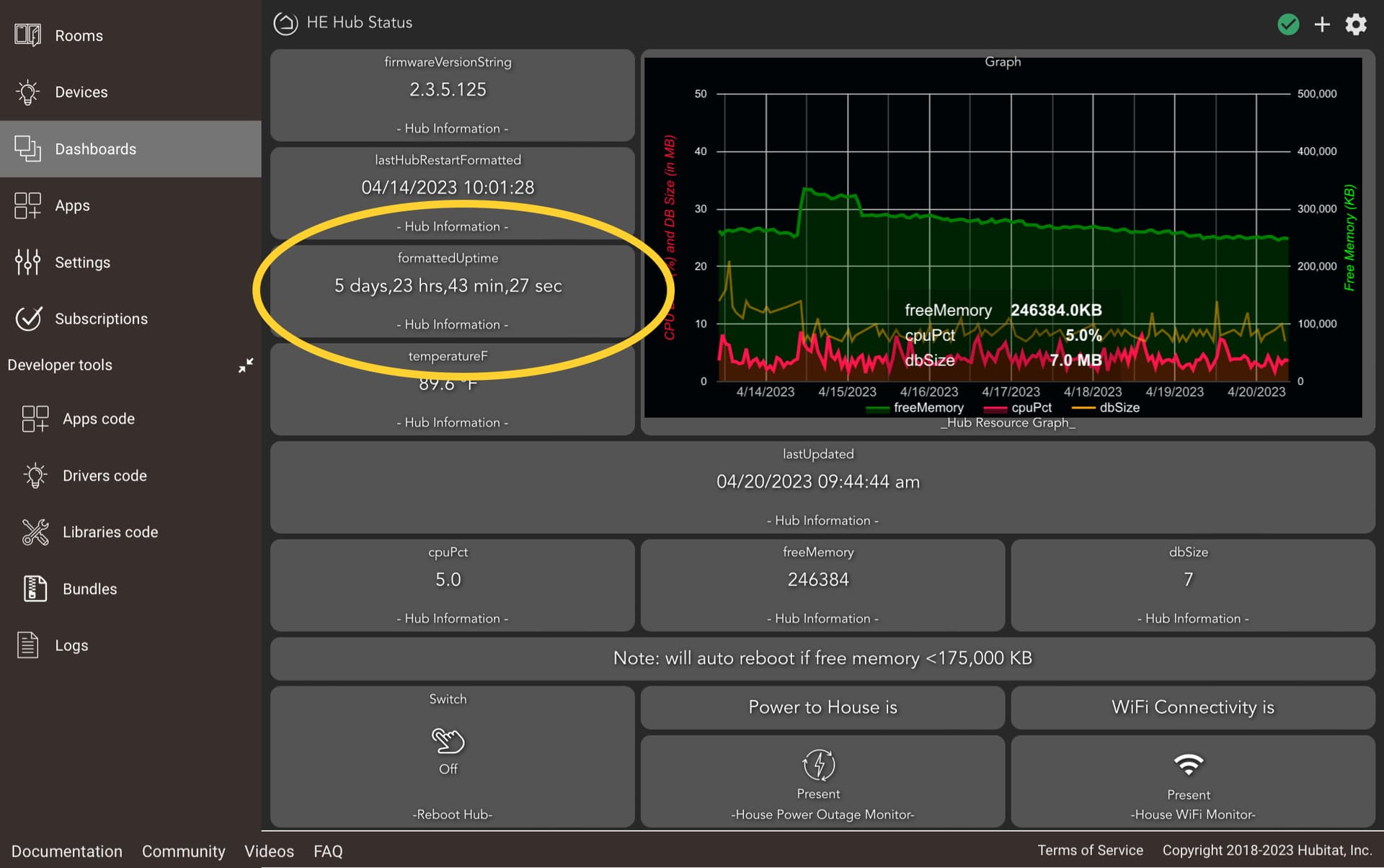 How to get Hub UpTime? - 🛎️ Get Help - Hubitat