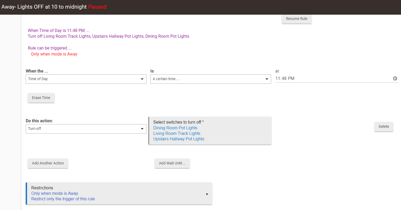 Paused rule that does not meet conditions still triggering - Apps - Hubitat