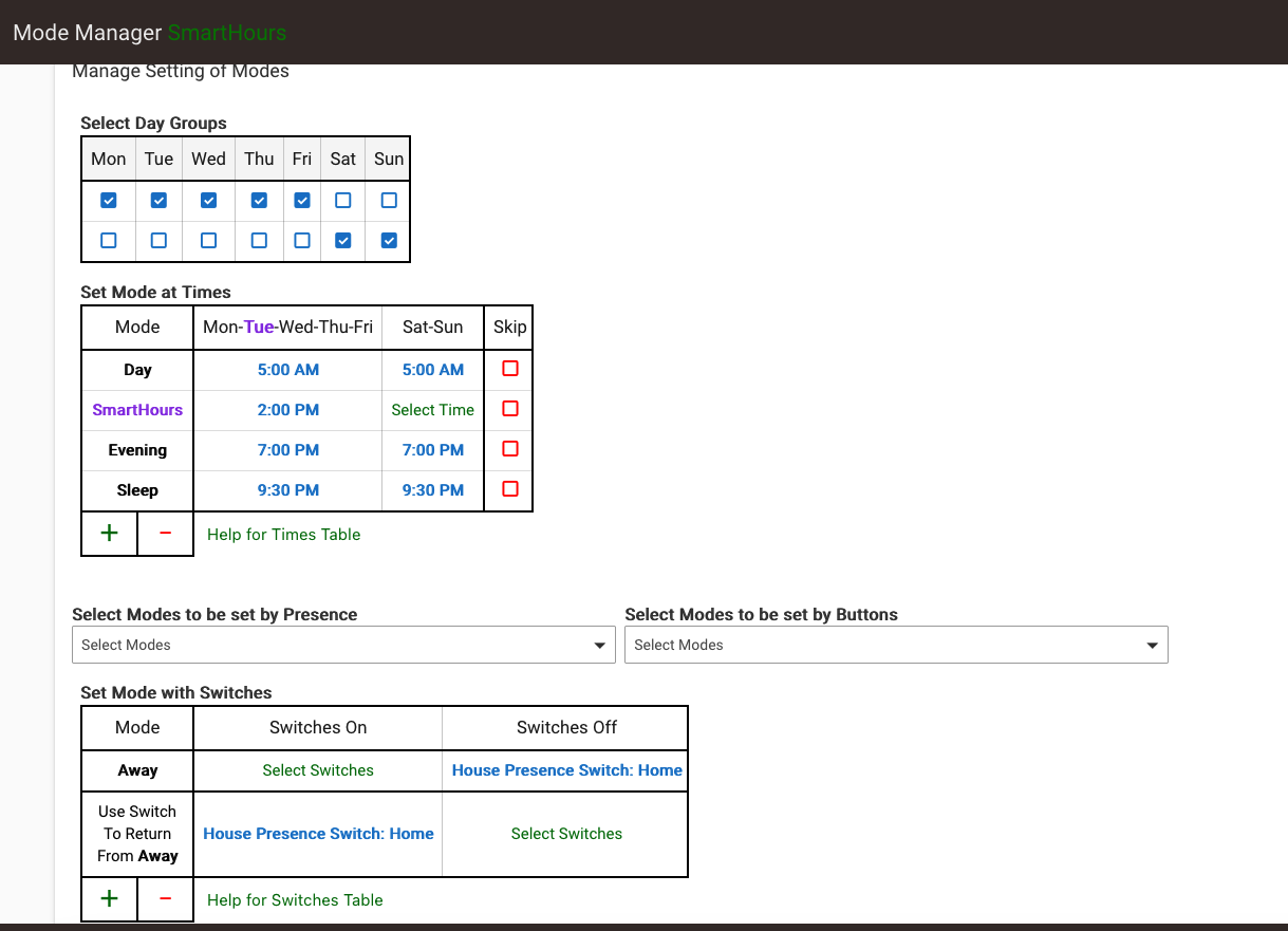 Mode Manager Returning to Away from Away - Apps - Hubitat