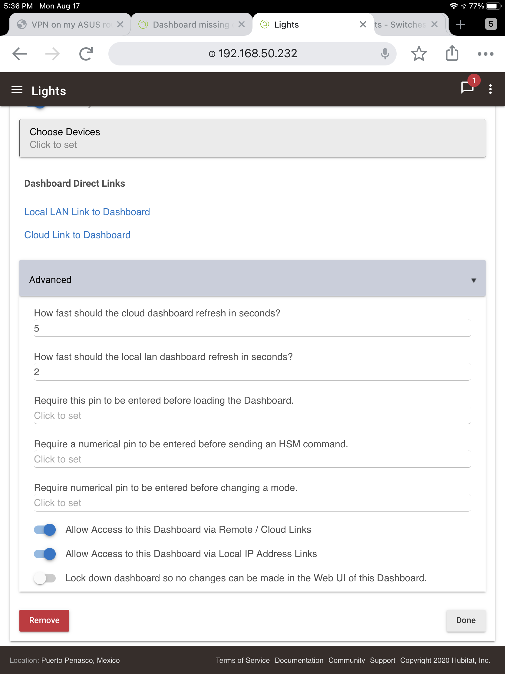 Dashboard Missing Option To Add 🛎️ Get Help Hubitat 
