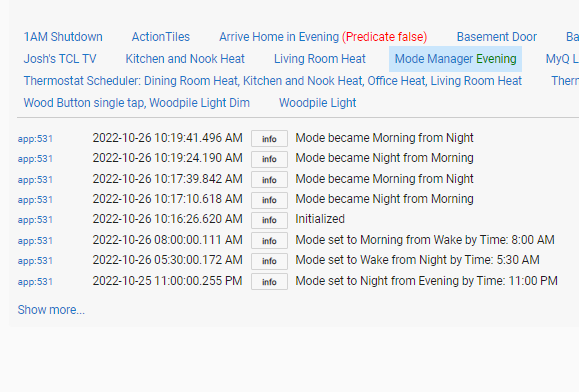 Thermostat Scheduler Not Following Modes ๐๏ธ Get Help Hubitat