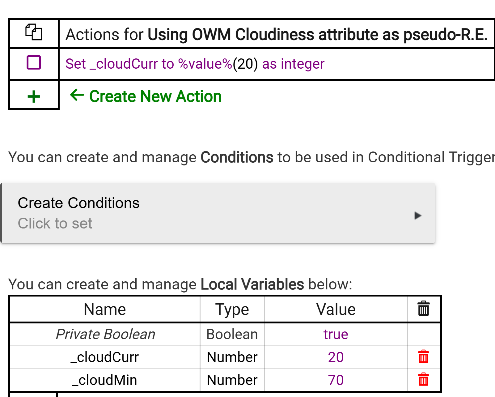 Using "Cloudiness" (as Integer variable) in Required Expression - Apps ...