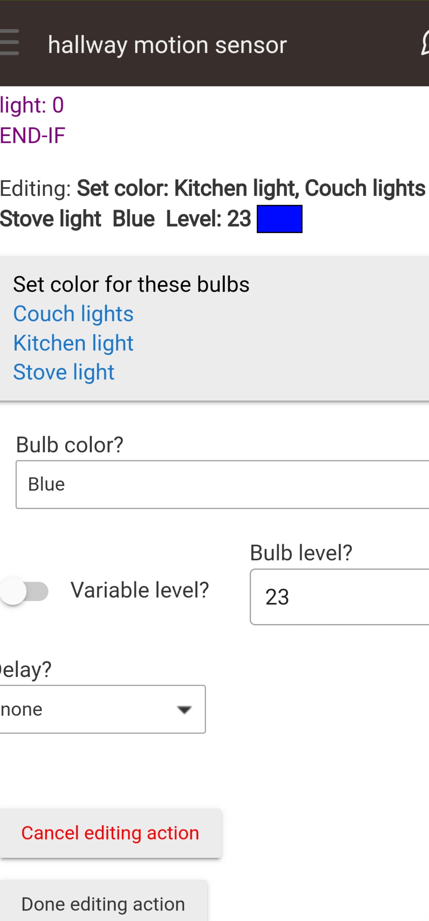 Rule Machine "bulb level" input stuck at 23 - Devices - Hubitat