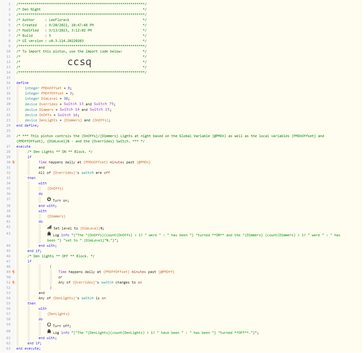 Create Webcore Piston Rule Which Includes Physical And Virtual Triggers